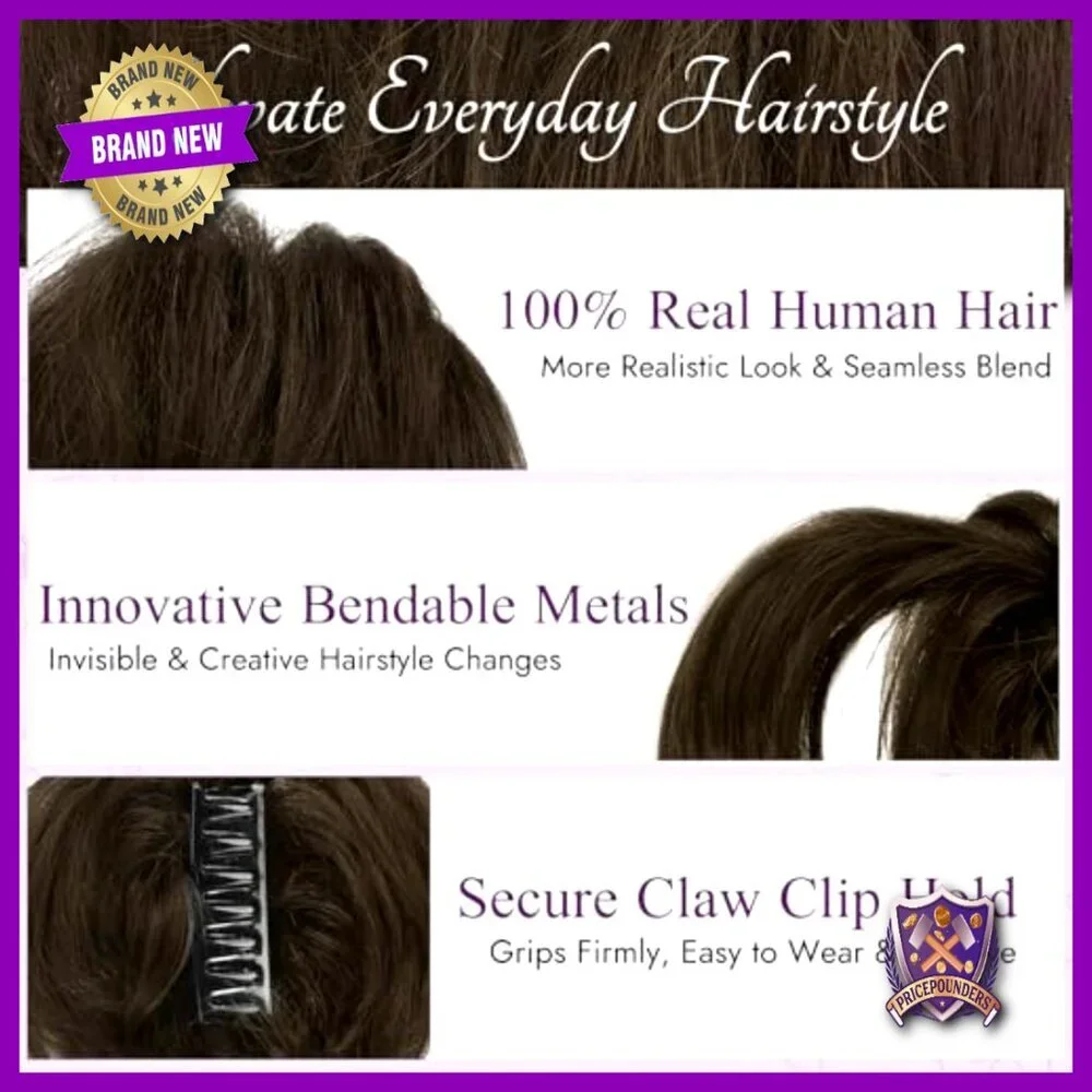 Accessories | Short Human Hair Ponytail Extension With Bendable Metals ...